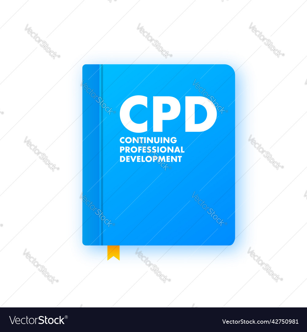 Cpd - continuing professional development acronym Vector Image