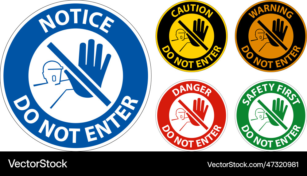 Do not enter authorized personnel only sign Vector Image