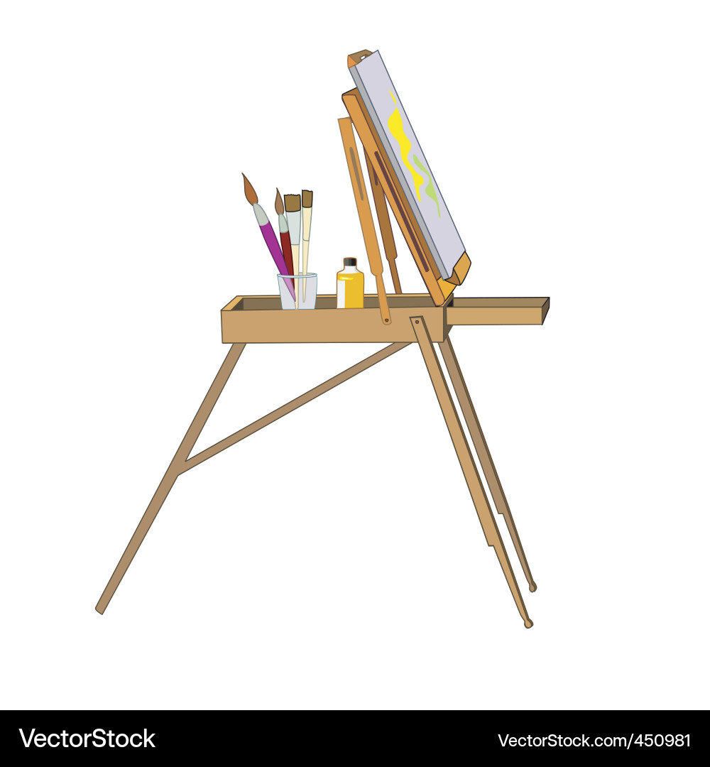Easel Royalty Free Vector Image - VectorStock
