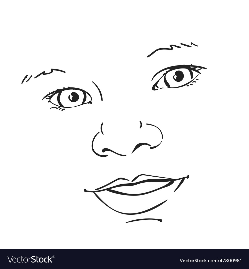 Face Royalty Free Vector Image - VectorStock