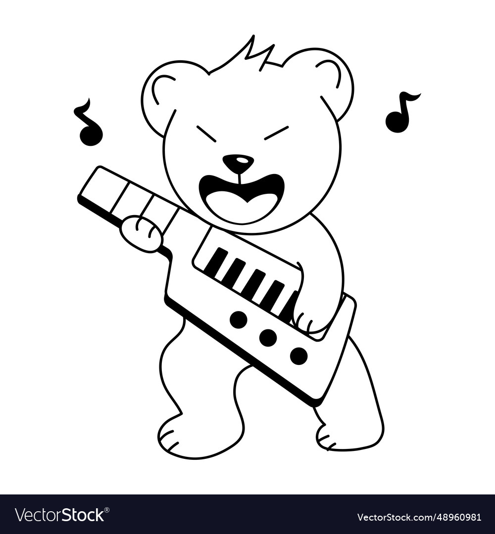 Keytar Royalty Free Vector Image - VectorStock