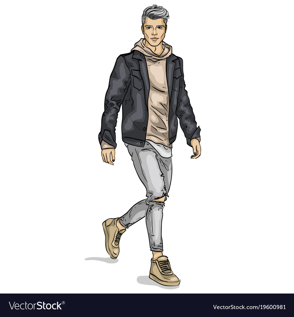 Man model Royalty Free Vector Image - VectorStock