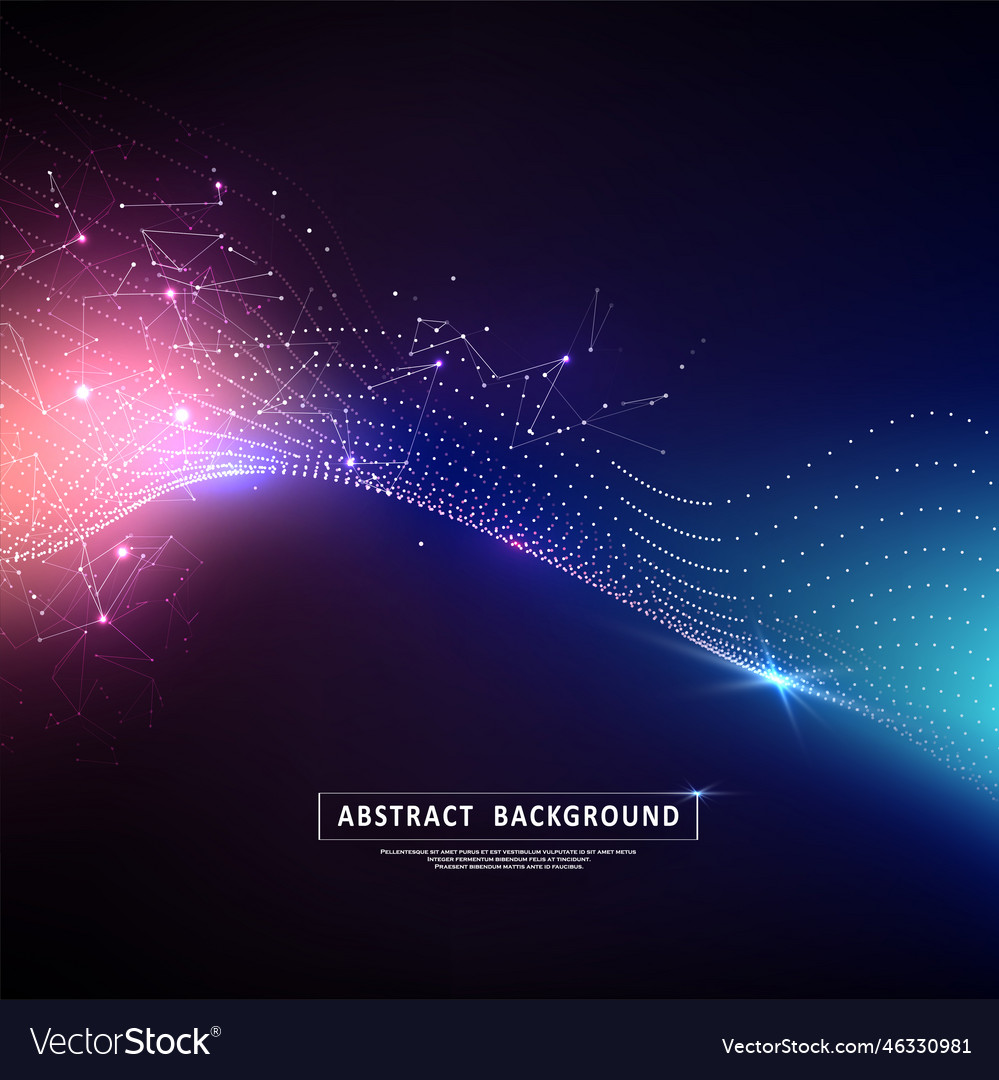 Particles liquid dynamic flow Royalty Free Vector Image