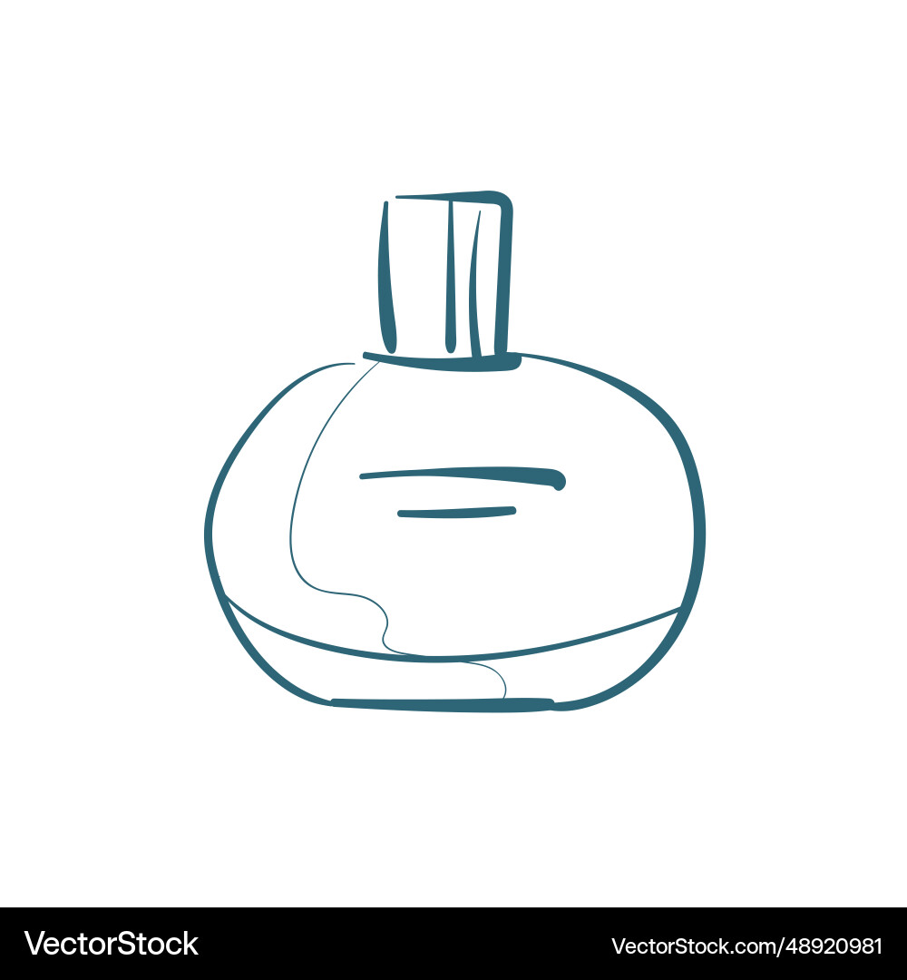 Perfume doodle isolated line art sketch hand drawn