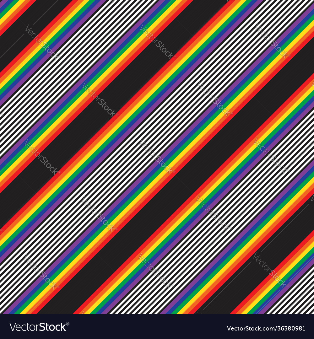 Rainbow stripe seamless pattern background Vector Image