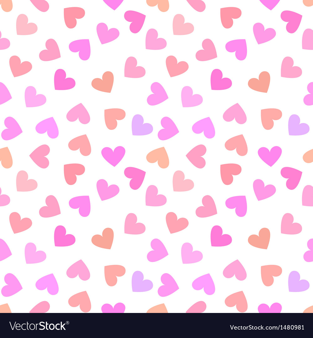 Seamless vintage white heart pattern on pink Vector Image