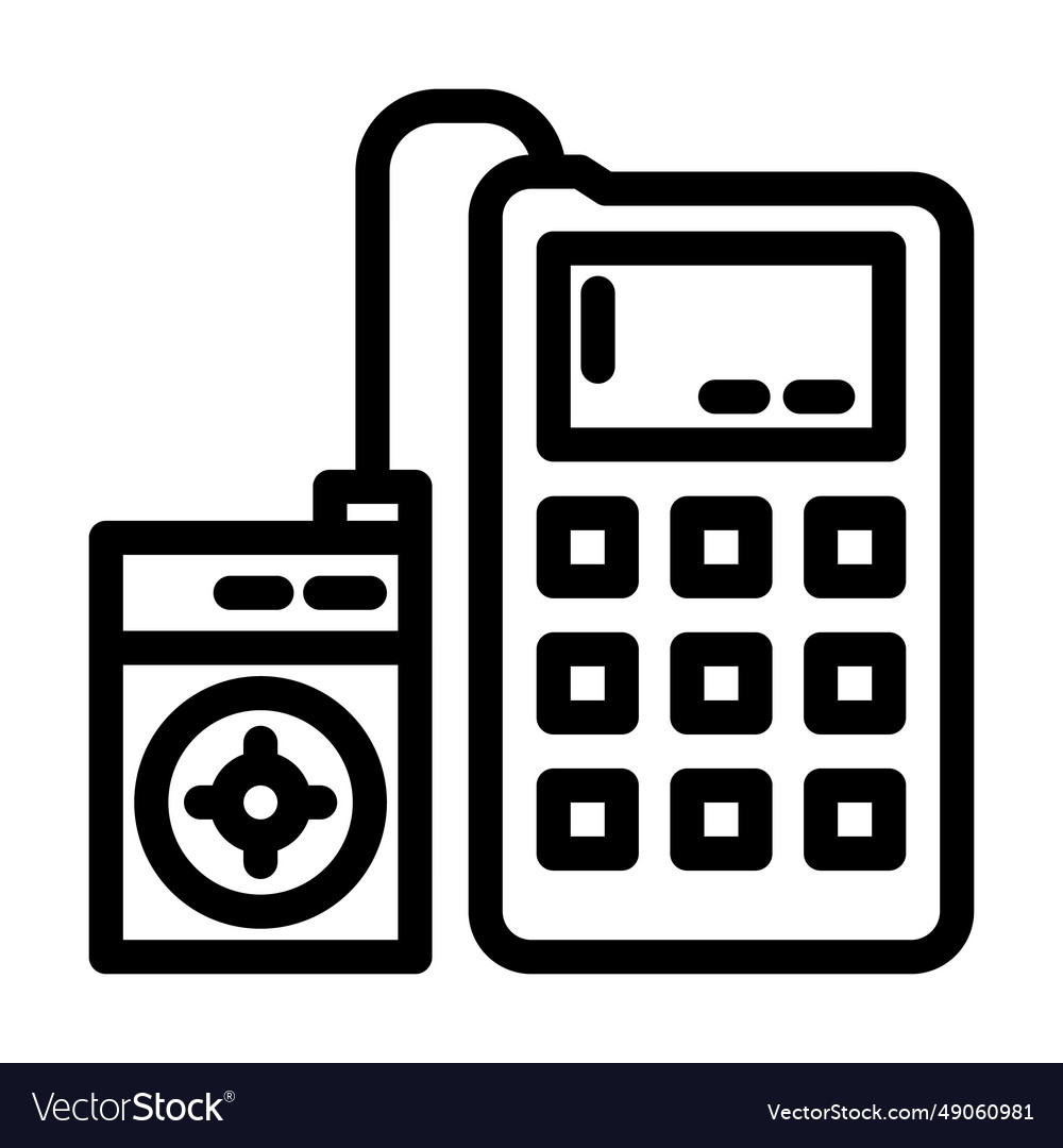 Sensor calibration electronics line icon Vector Image
