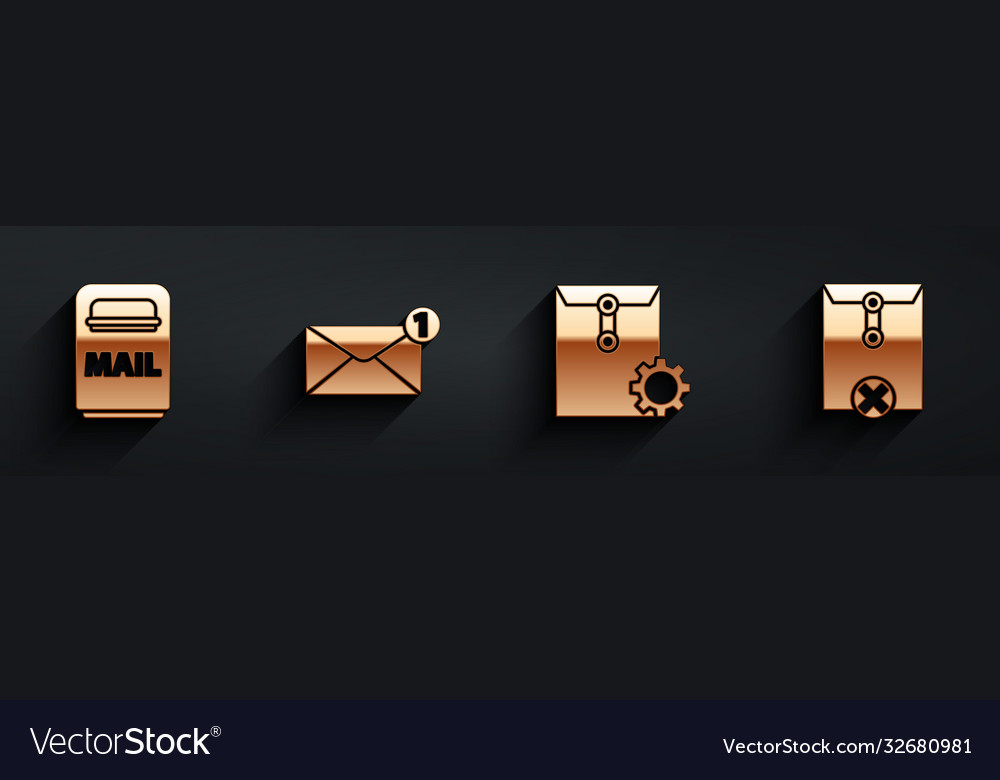 Set mail box envelope envelope setting Royalty Free Vector Set mail box envelope envelope setting Royalty Free Vector