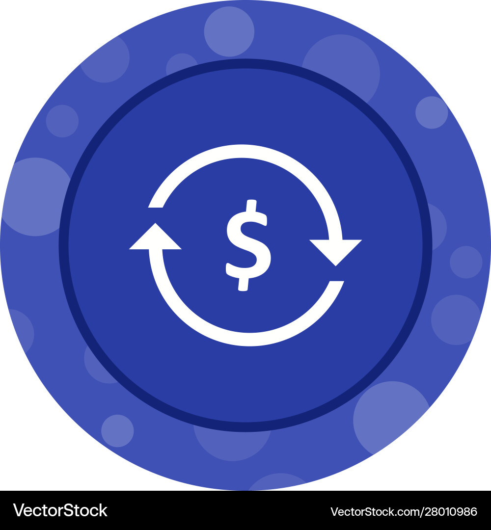Beautiful money circulation glyph icon Royalty Free Vector