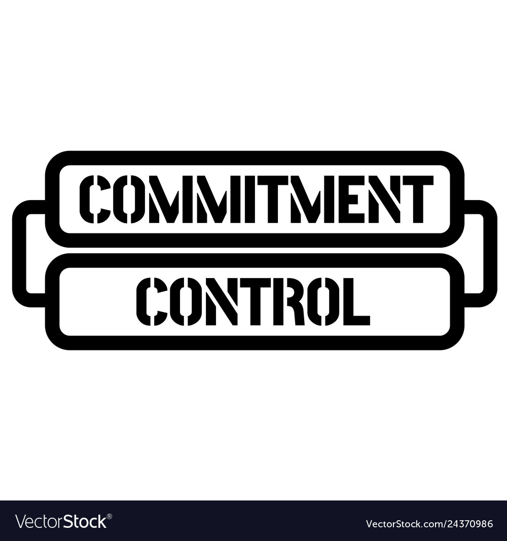 Commitment control stamp Royalty Free Vector Image