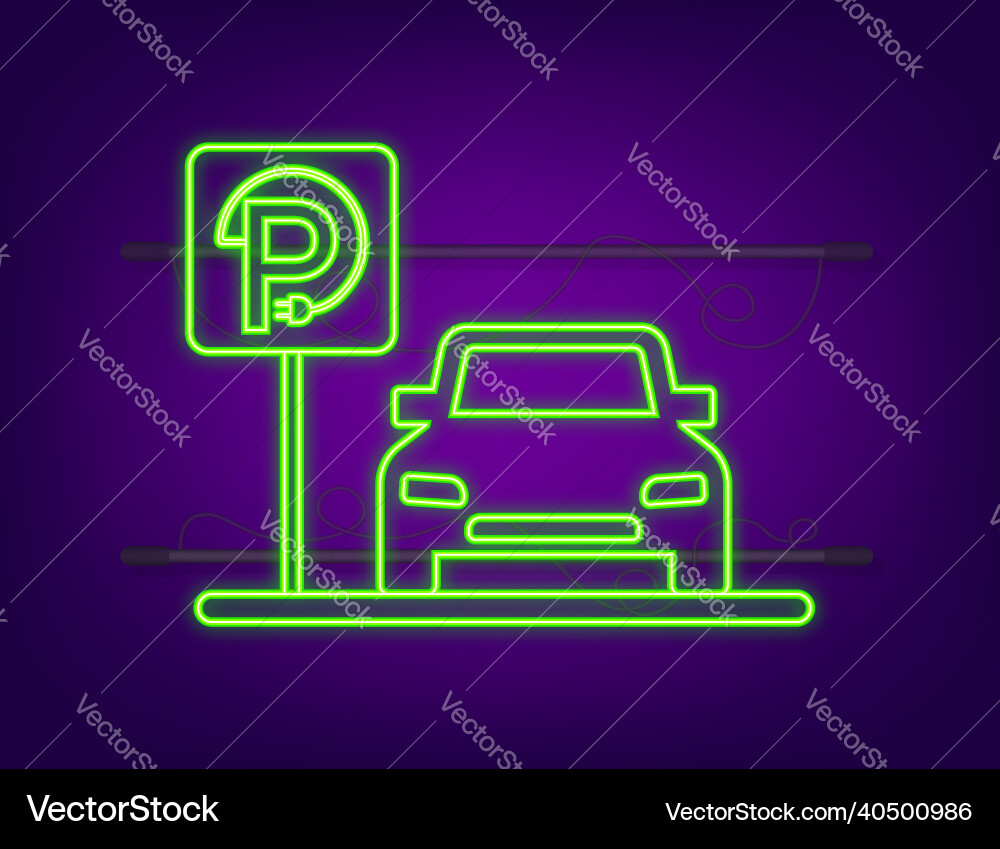 Electric vehicle charging station icon ev charge Vector Image