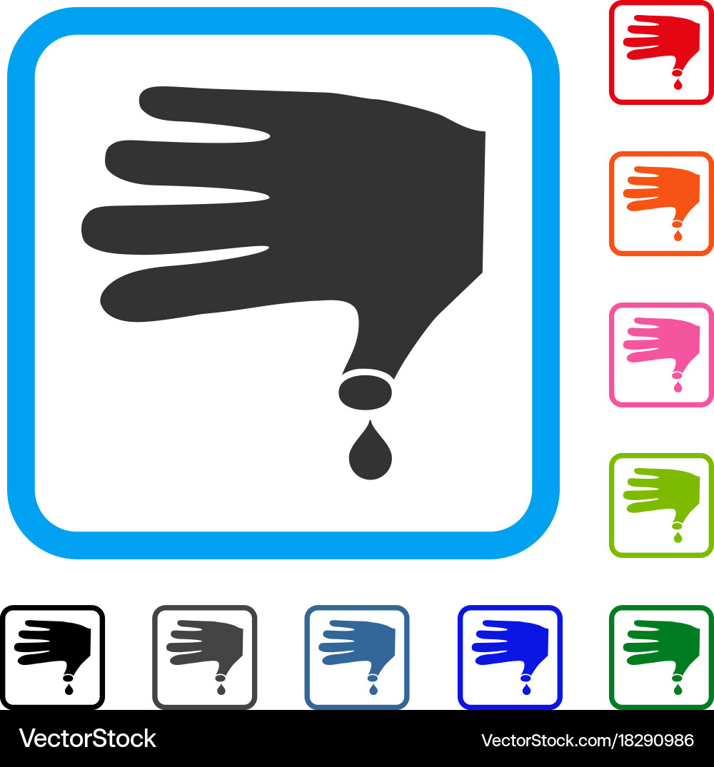 Hand wound framed icon Royalty Free Vector Image