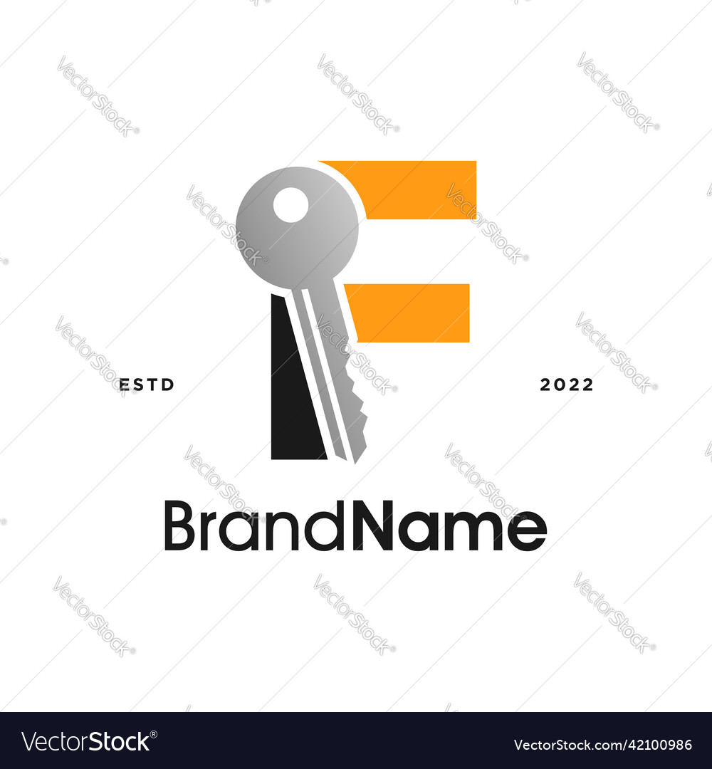 Initial f key Royalty Free Vector Image - VectorStock