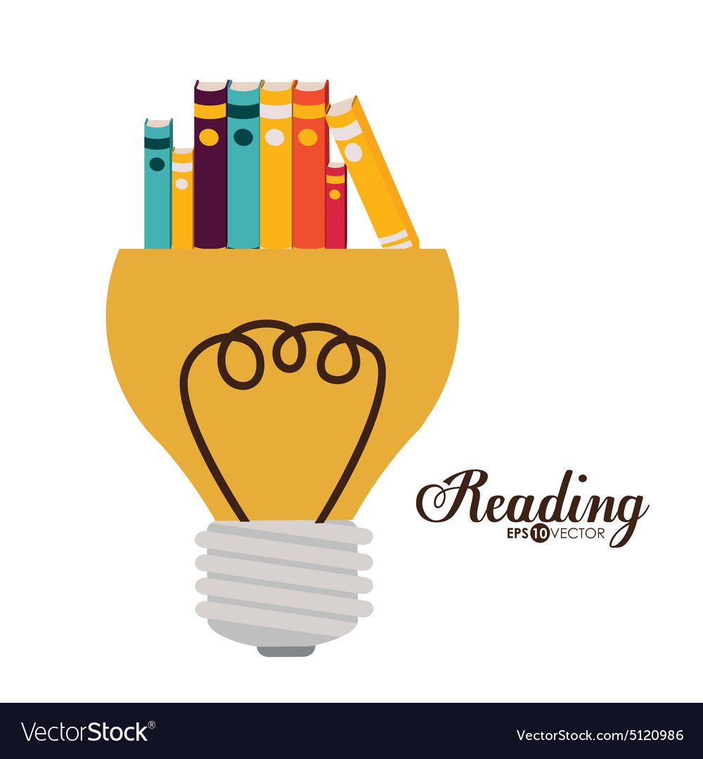Reading design Royalty Free Vector Image - VectorStock