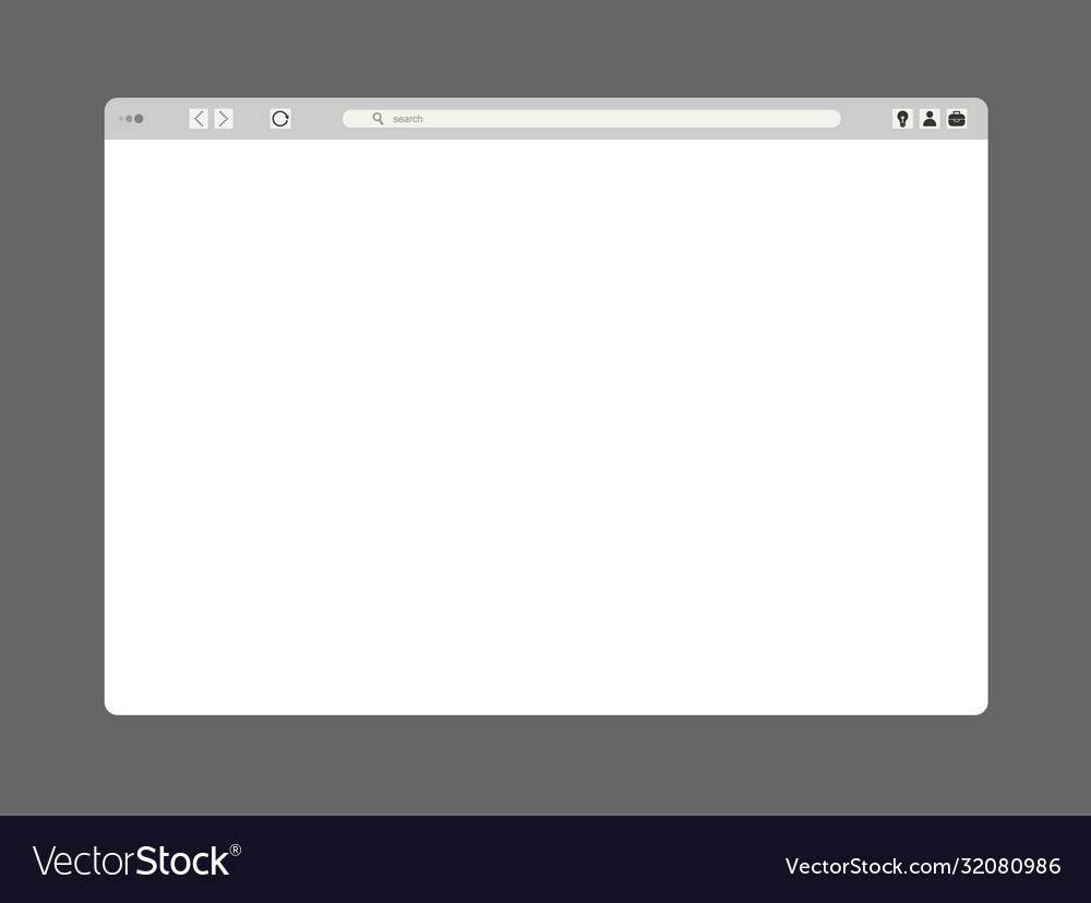 Simple flat browser window modern icon concept Vector Image