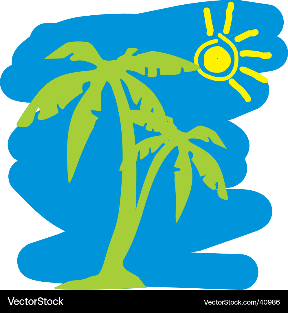 Tropical holiday graphic Royalty Free Vector Image