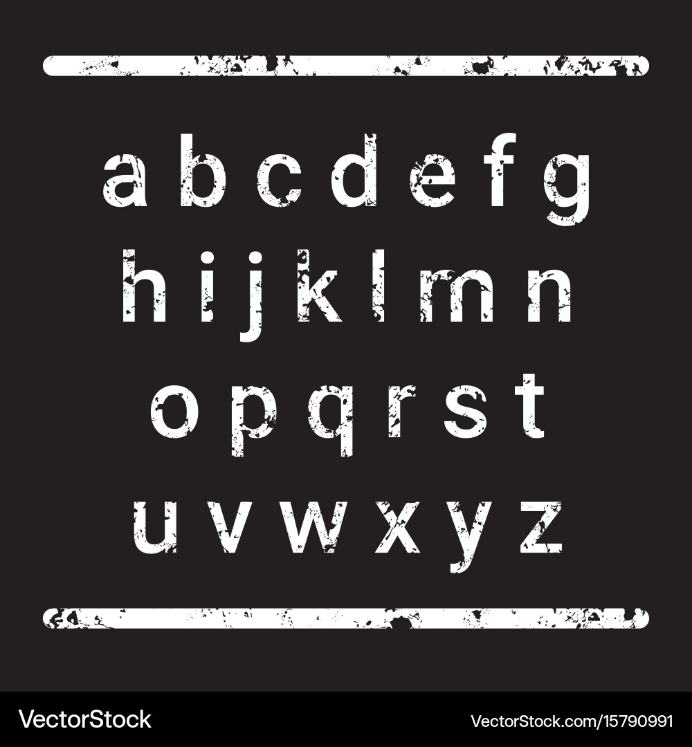 Alphabet letters set over grunge textured Vector Image