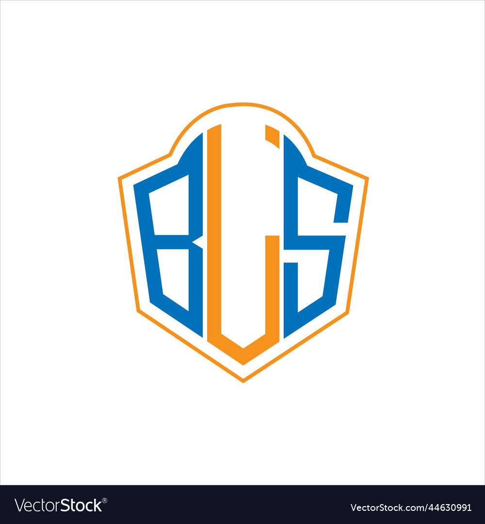 Bls abstract monogram shield logo design on white Vector Image Bls abstract monogram shield logo design on white Vector Image