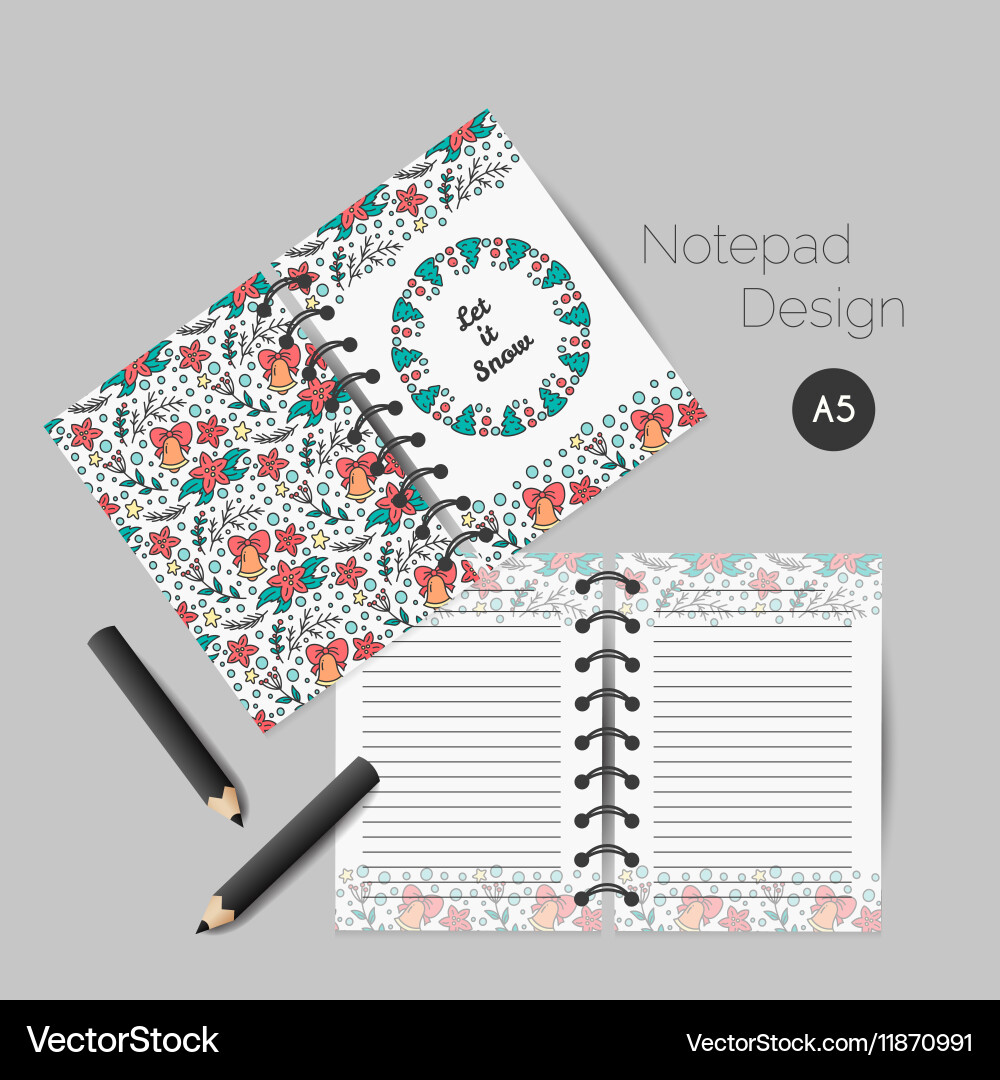 Christmas planner template Royalty Free Vector Image