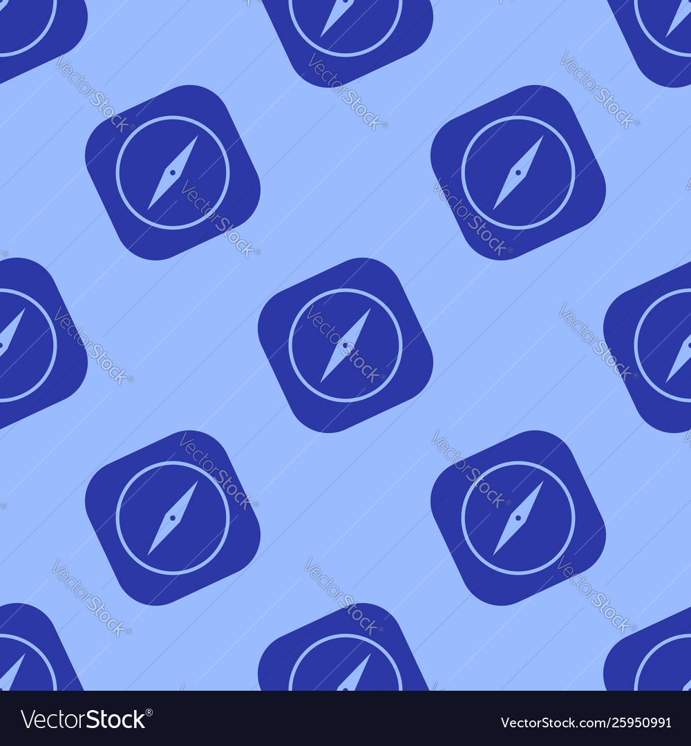 Compass icon flat design seamless pattern Vector Image