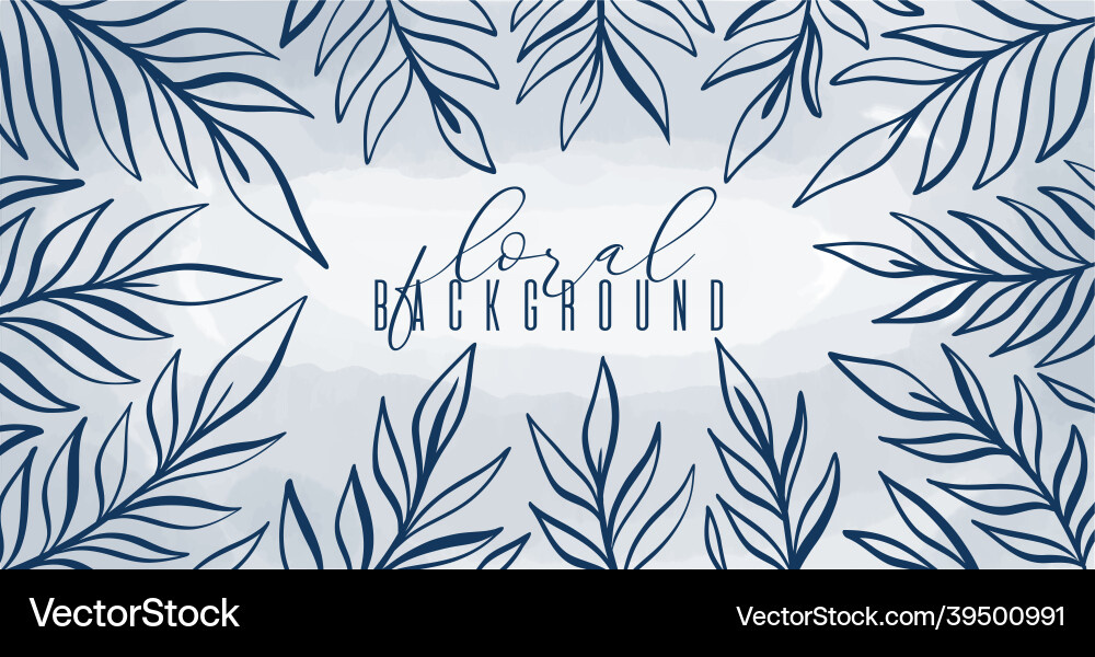 Floral frame horizontal organic design product Vector Image