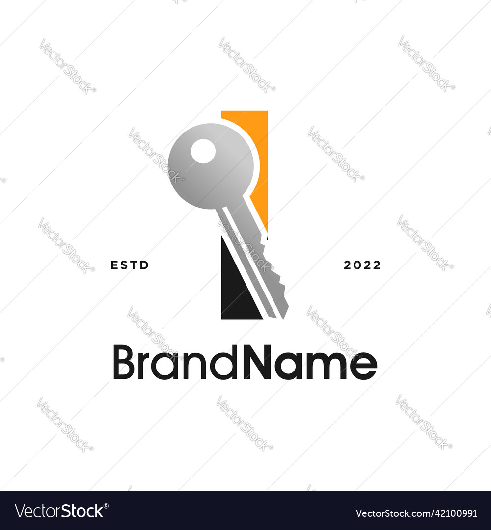 Initial i key Royalty Free Vector Image - VectorStock