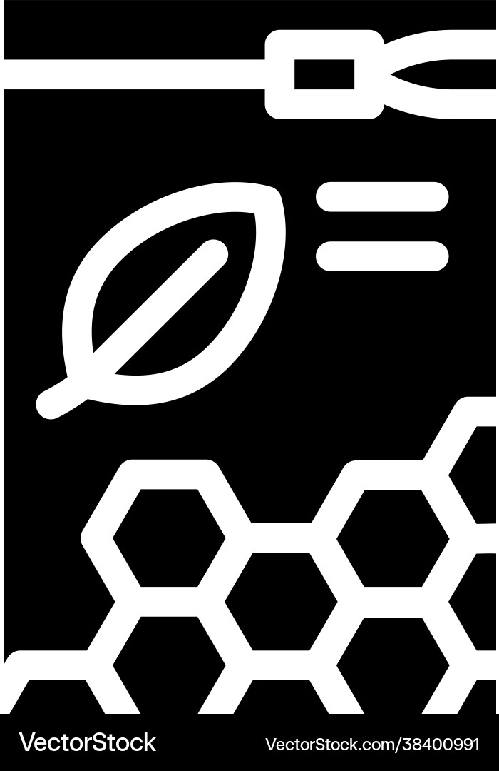 Organic white beeswax pellets glyph icon Vector Image
