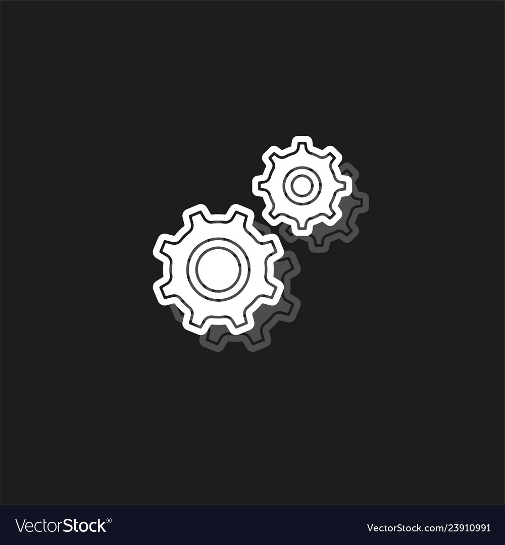 Simple settings icon Royalty Free Vector Image
