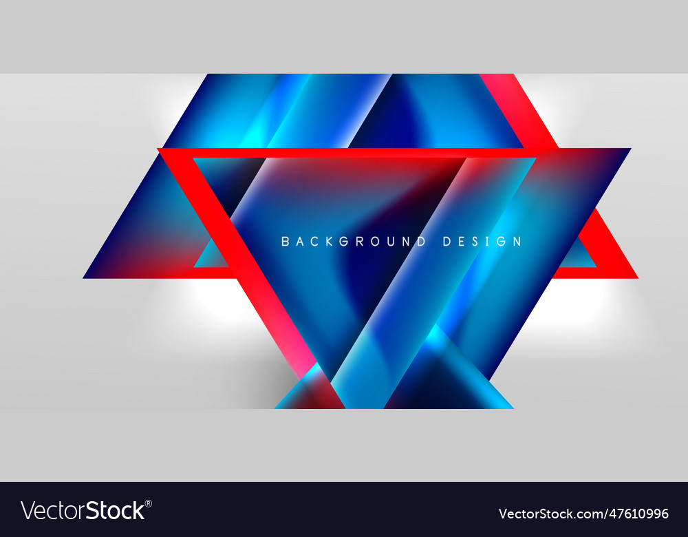 Abstract background with overlapping triangles Vector Image
