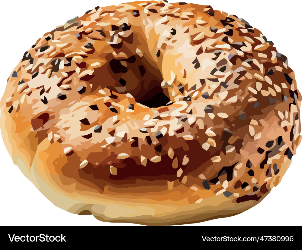 Baked donut sugar sprinkle sweet sprinkle Vector Image