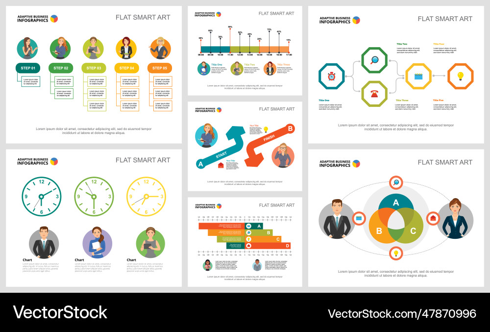 Colorful strategy or planning concept infographic Vector Image