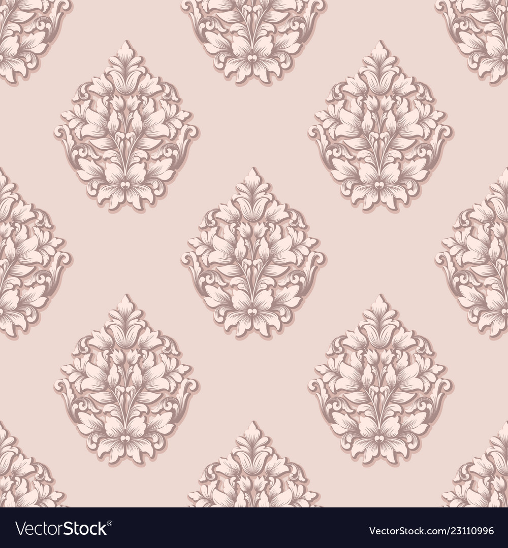 Damask seamless pattern background Royalty Free Vector Image