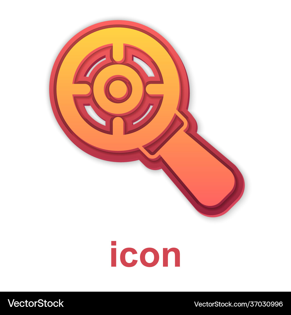 Gold target financial goal concept with magnifying