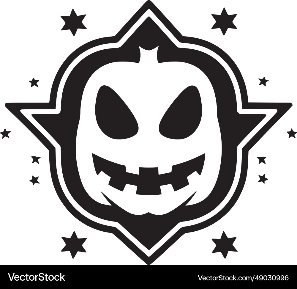 Halloween - black and white Royalty Free Vector Image
