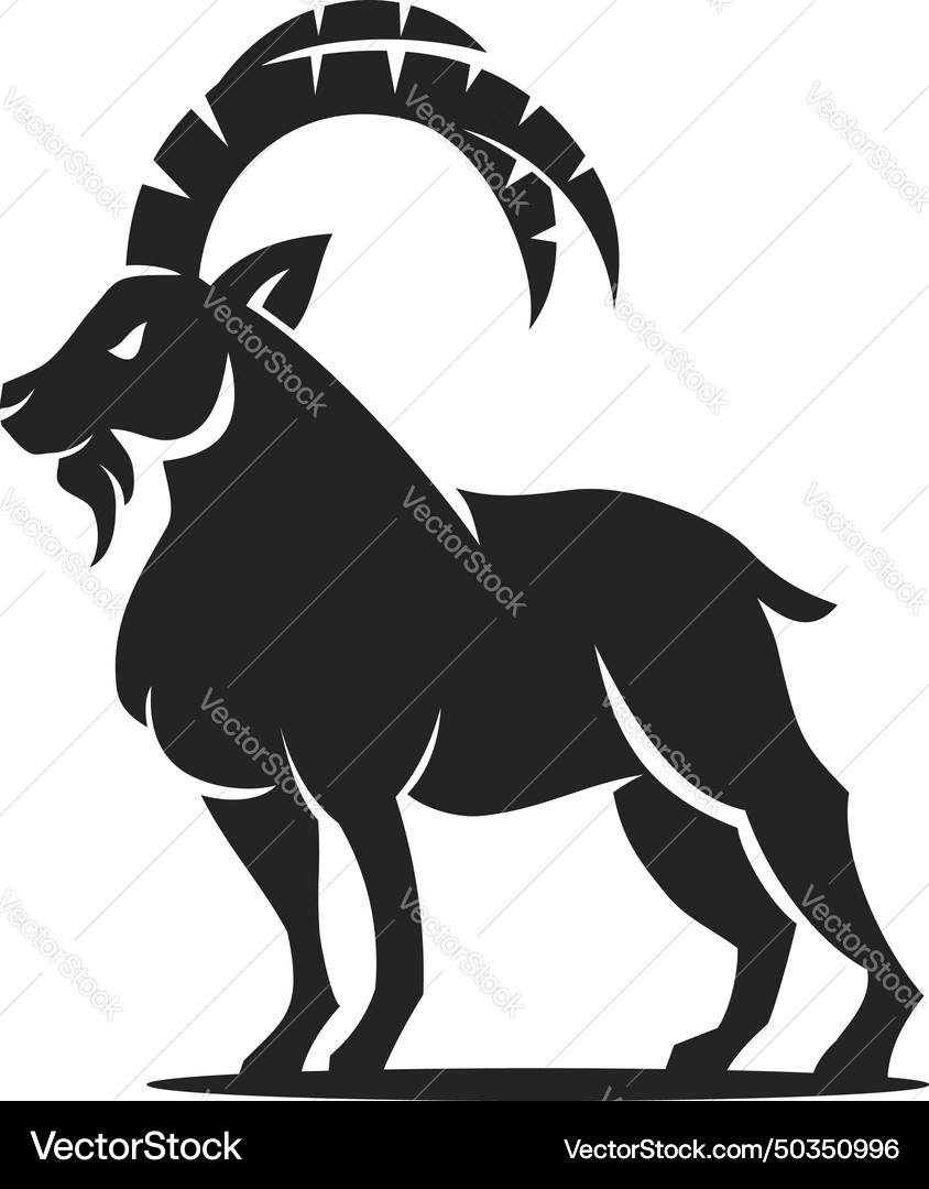 Ibex logo template isolated brand identity icon Vector Image