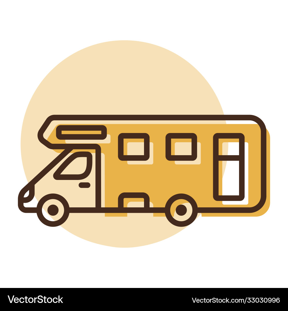 Mobile home motor caravan trailer vehicle Vector Image