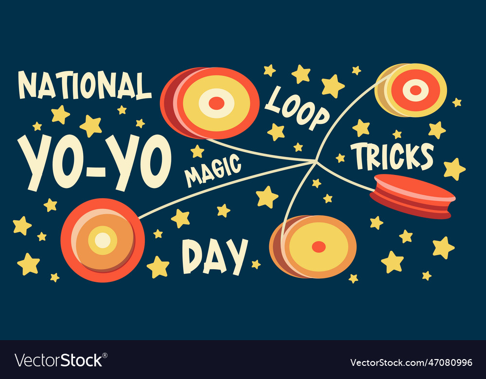 National yo yo day childhood games called yo yo Vector Image National yo yo day childhood games called yo yo Vector Image