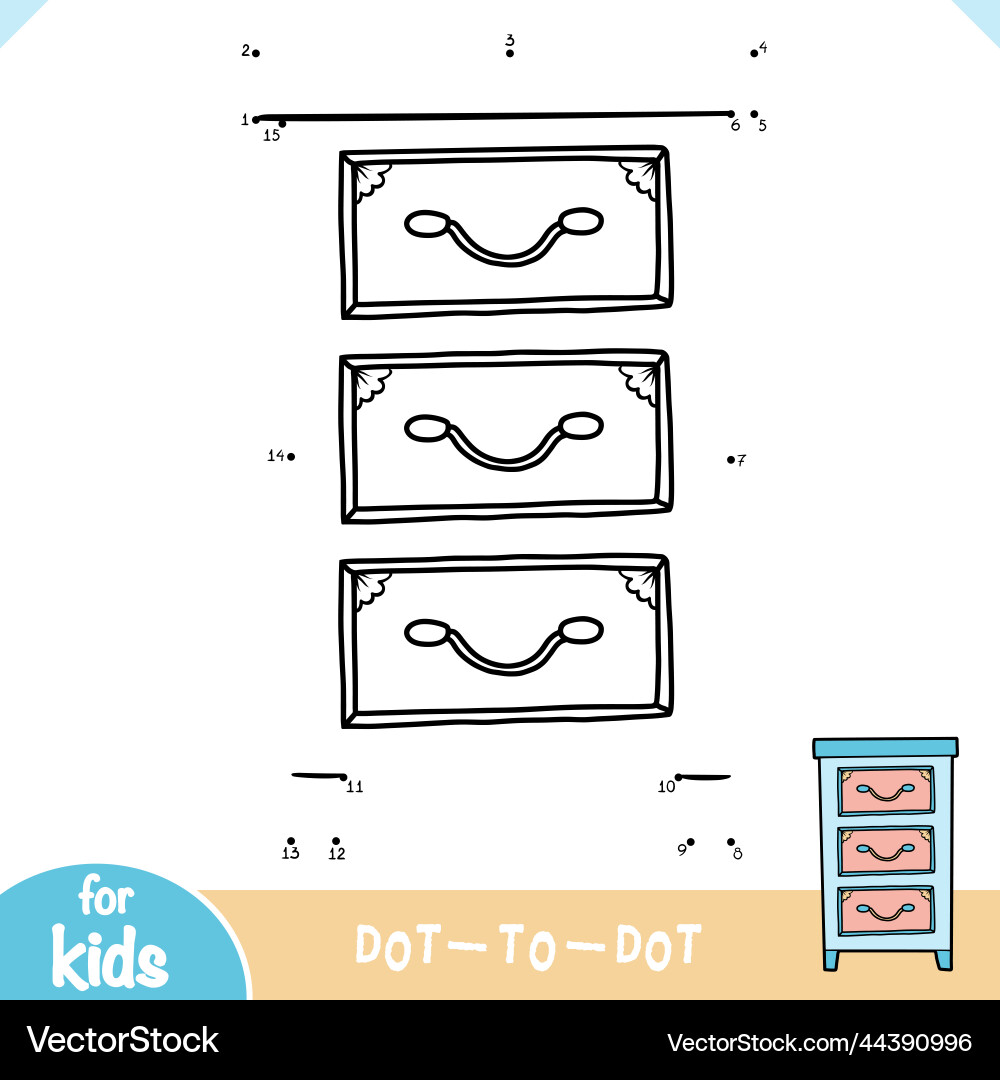 Numbers game education for children chest Vector Image