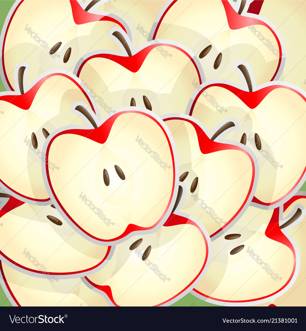 Apples slices pattern Royalty Free Vector Image