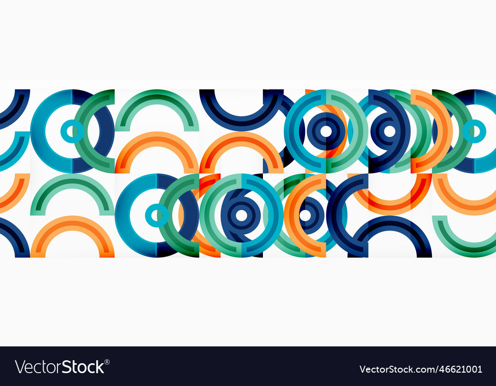 Circles are arranged in a grid pattern abstract Vector Image