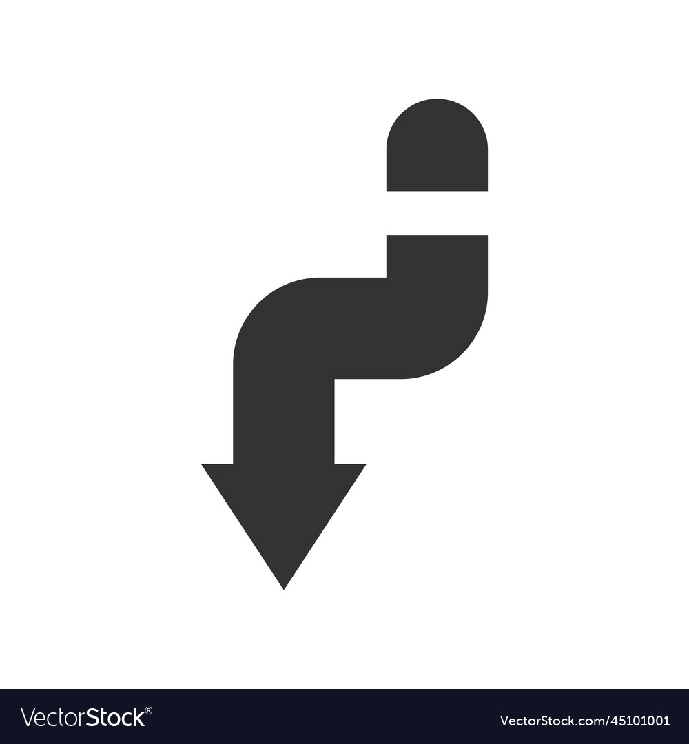 Down direction icon Royalty Free Vector Image - VectorStock