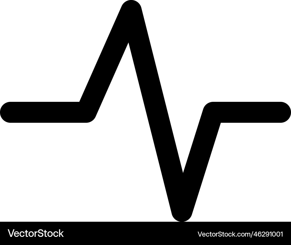 Heart beat icon heartbeat pulse flat Royalty Free Vector