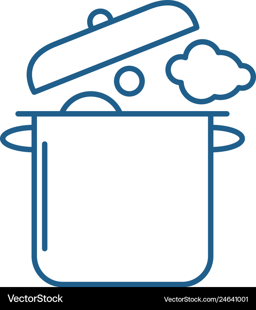 Home cooking line icon concept cooking flat Vector Image