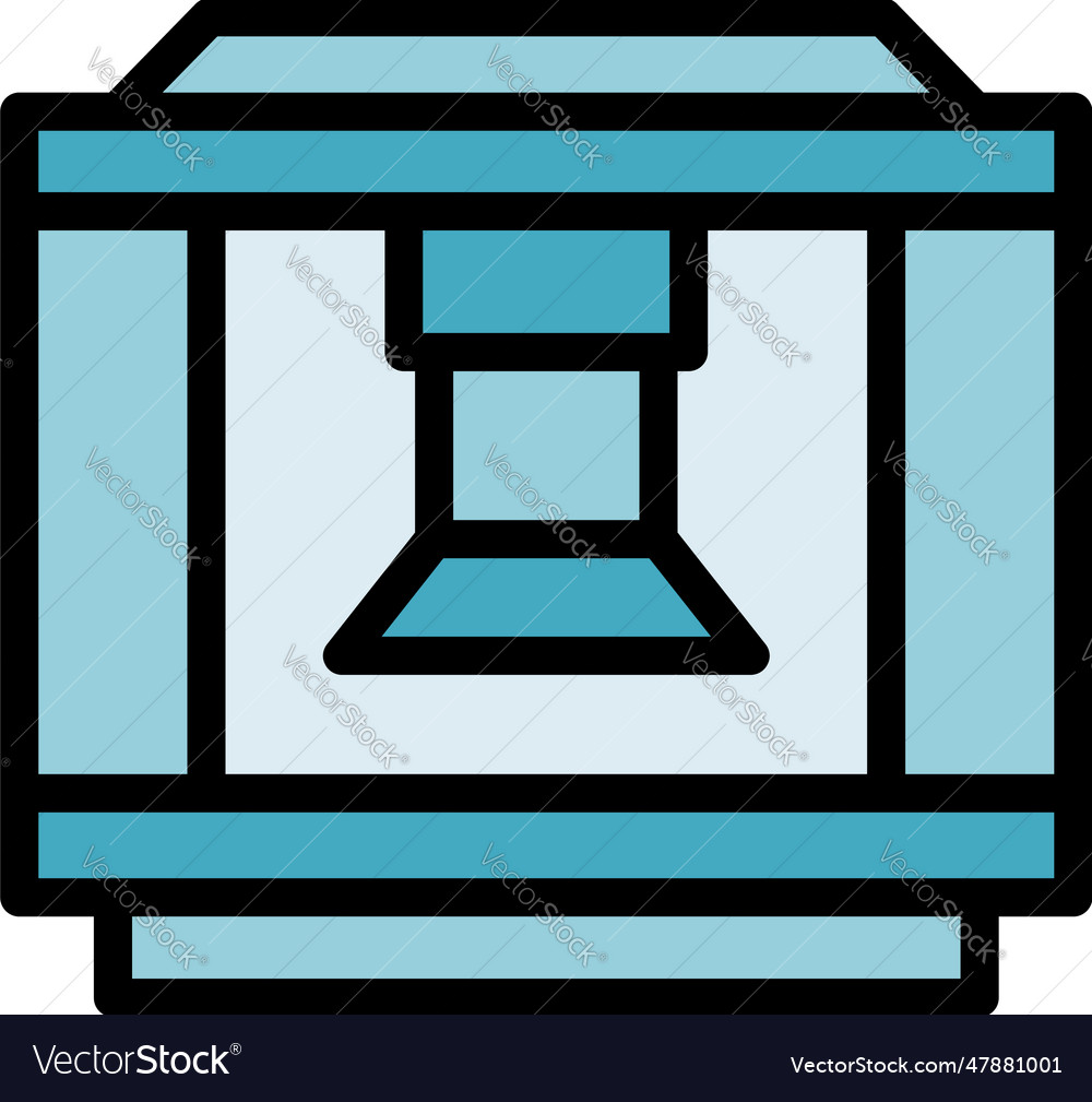 Lathe machine icon flat Royalty Free Vector Image