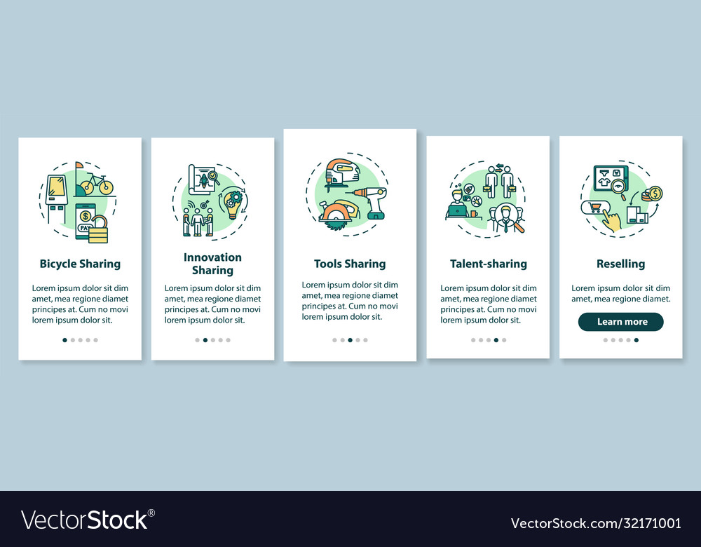 Peer To Lending Onboarding Mobile App Page Vector Image