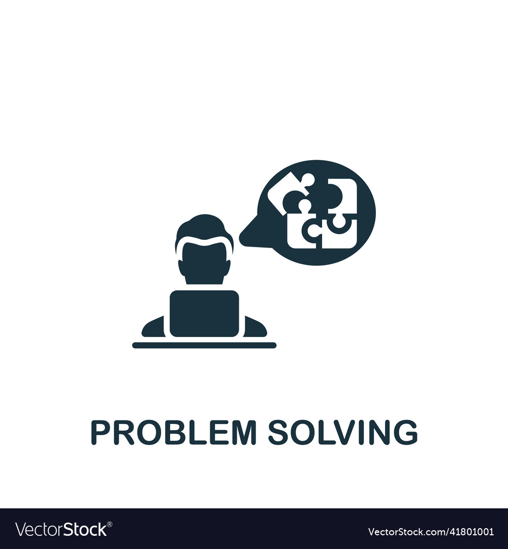 Problem solving icon monochrome simple Royalty Free Vector