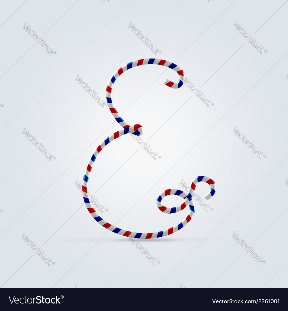 Striped font e Royalty Free Vector Image - VectorStock