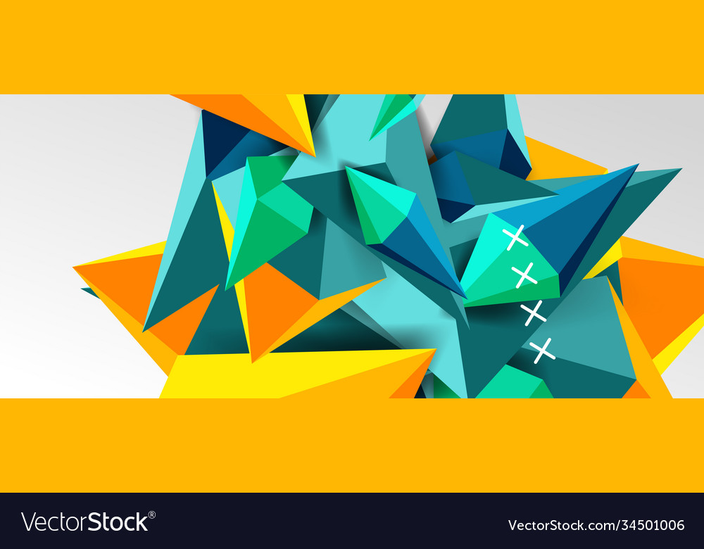3d low poly abstract shape background Royalty Free Vector