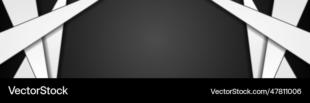 Abstract black white corporate banner design Vector Image