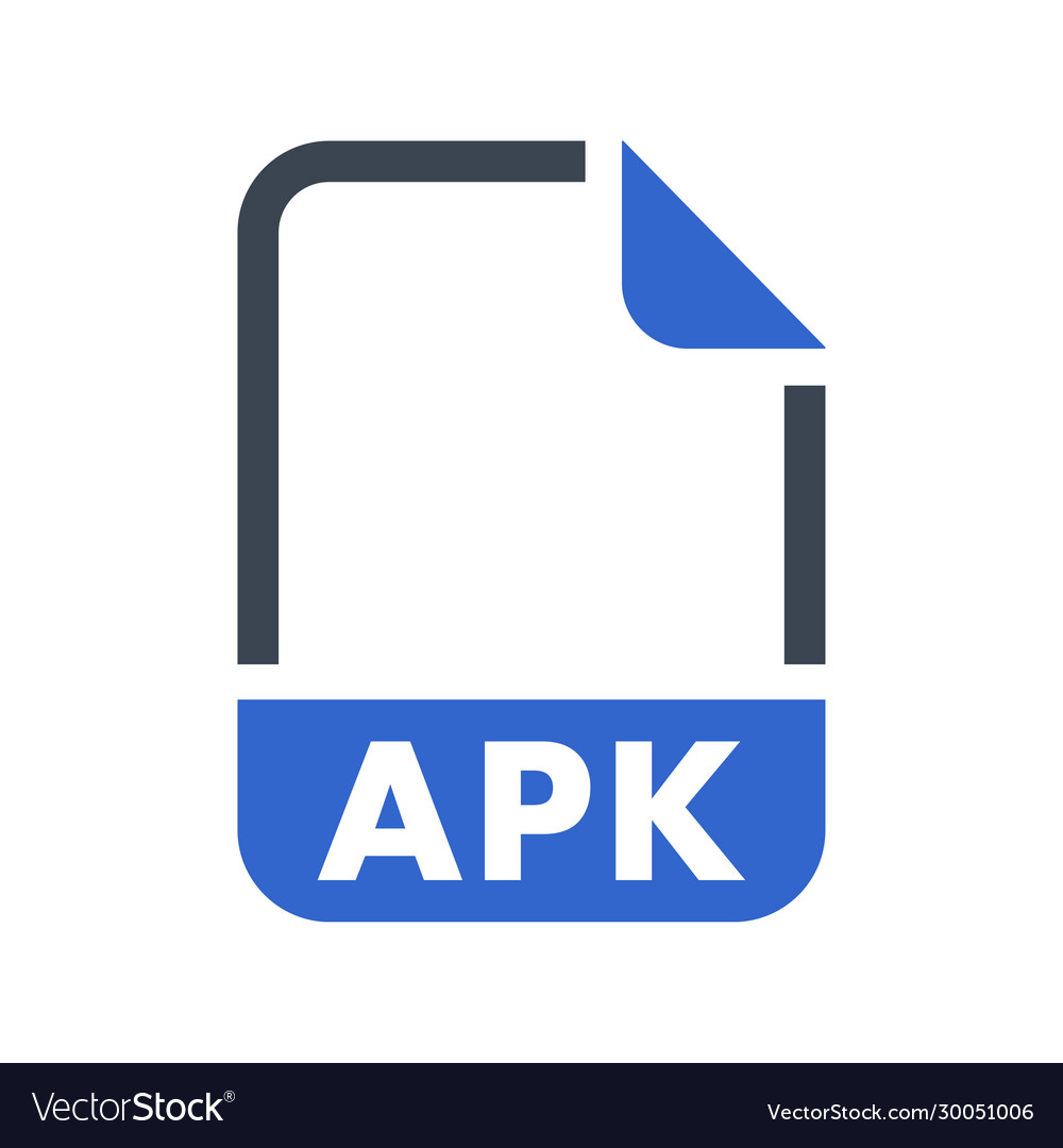 Apk file format icon Royalty Free Vector Image